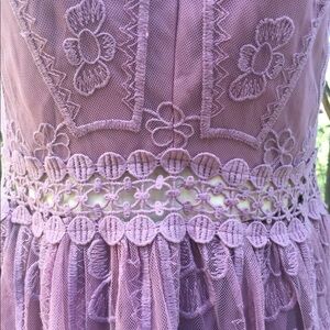 She + Sky | Dresses | She Sky Lilac Stretchy Lace Panel Pastel Maxi ...